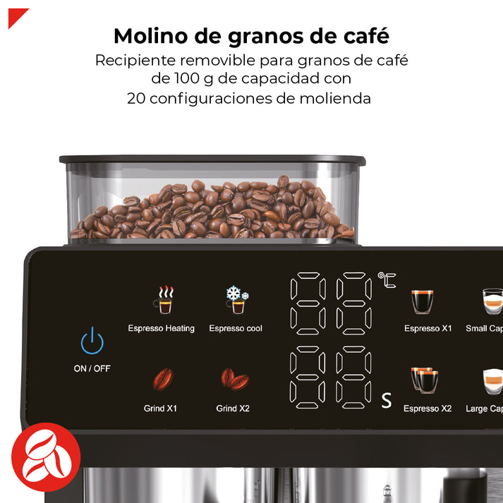 Cafetera Semiautomática Con Molino 20bar Bogner – bognermex